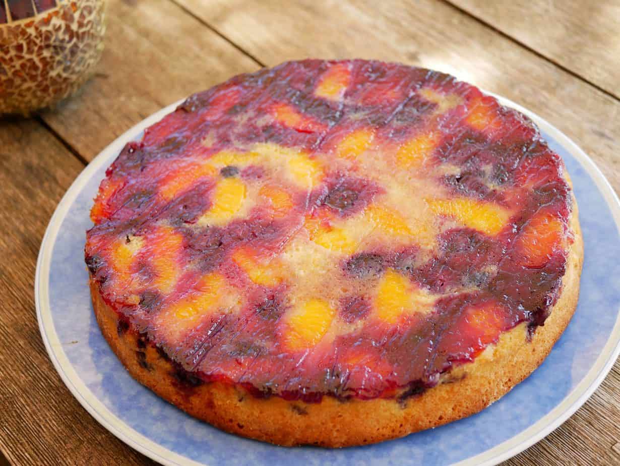 Omgekeerde cake met sinaasappel en blauwe bessen - Diana's mooie moestuin