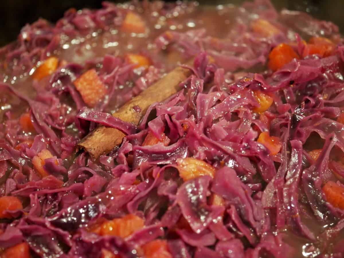 Rode kool met sinaasappel en abrikoos - Diana's mooie moestuin