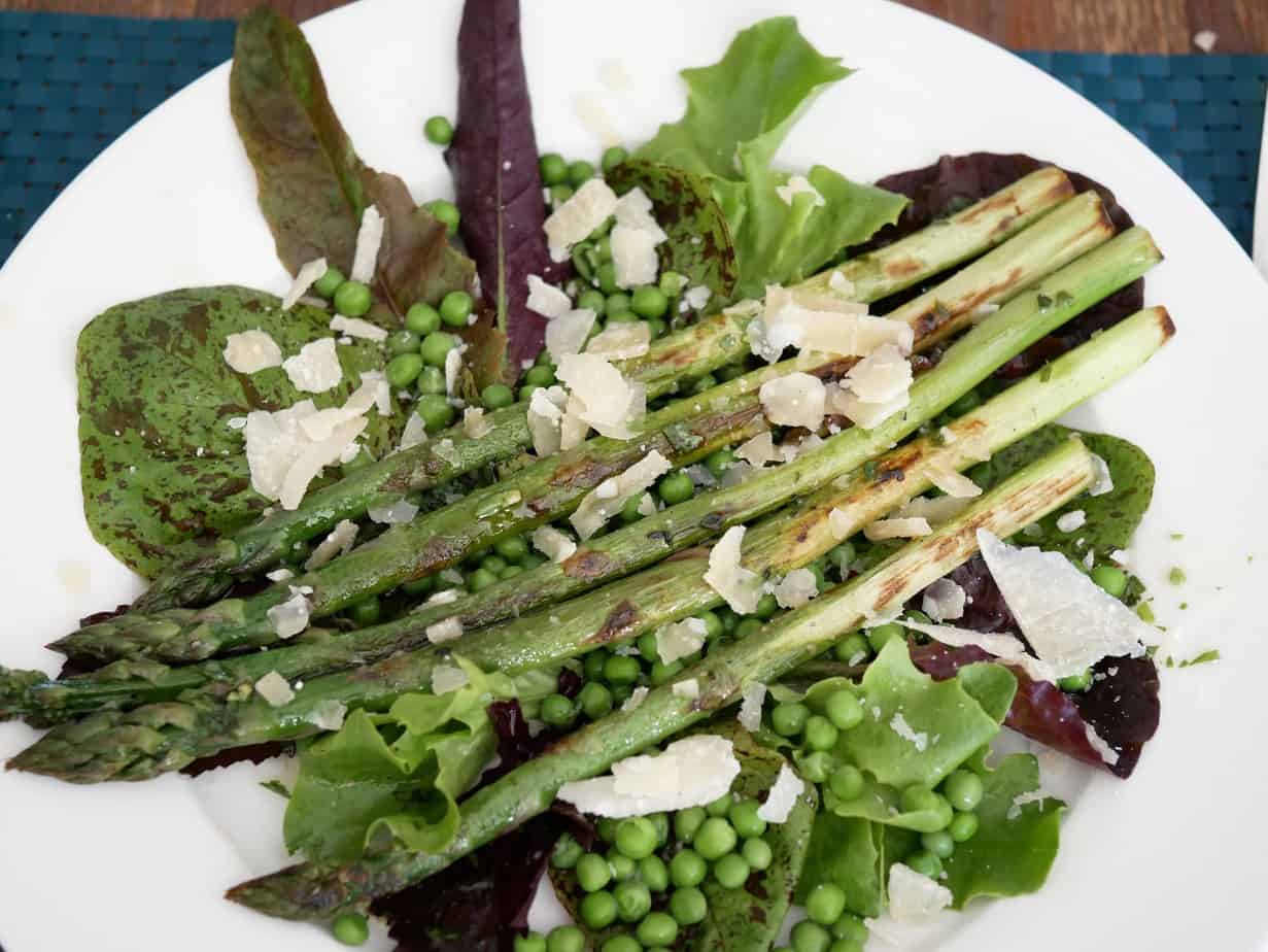 Salade van groene asperges en doperwten - Diana's mooie moestuin