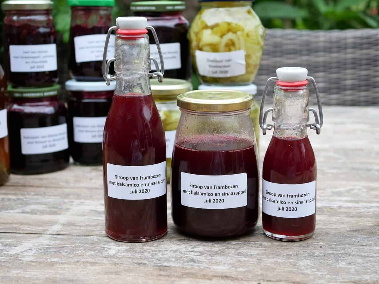 Siroop van frambozen met sinaasappel en balsamico-azijn - Diana's mooie ...